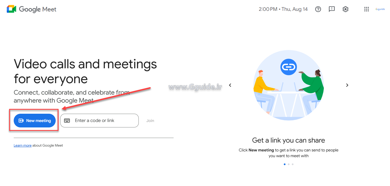 Gguide - شروع بکار با گوگل میت (Google Meet)