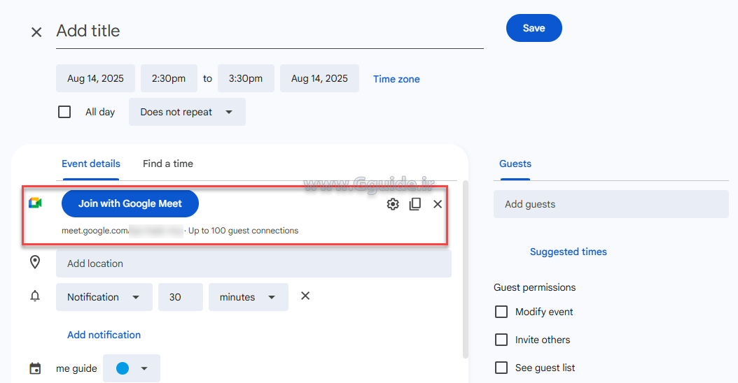 Gguide - شروع بکار با گوگل میت (Google Meet)